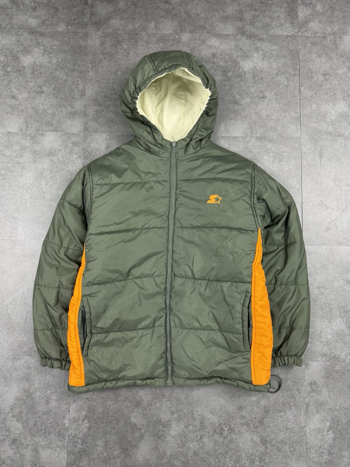 Starter Reversible 2-1 Y2K puffer Jacket/Coat. 2000s Big Logo Jacket ...